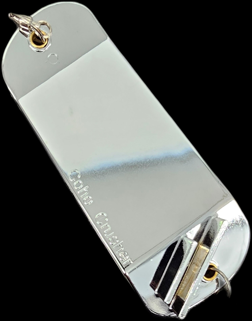 8" Chrome Black Edge Blank Flasher w/ Fins