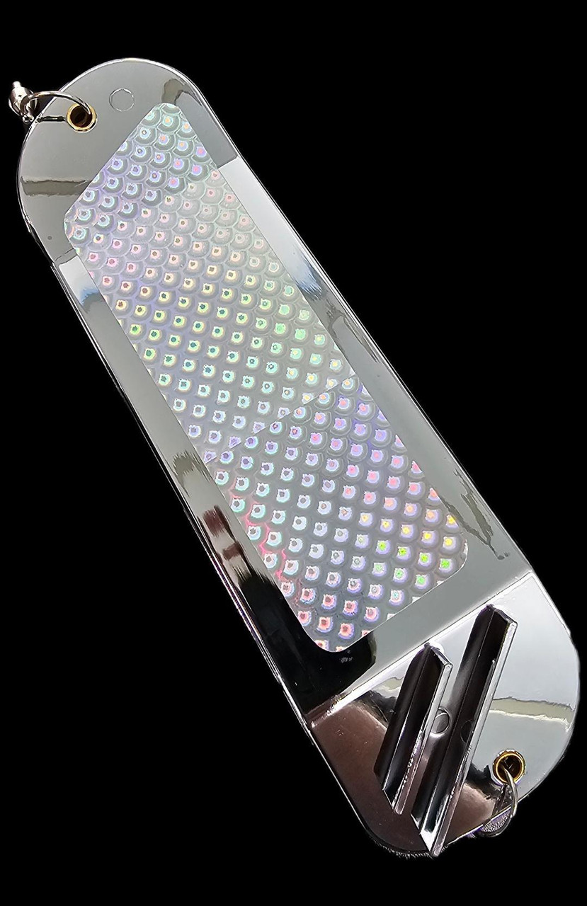 8" Chrome Glow Lenny Special Flasher w/ 2 Fins