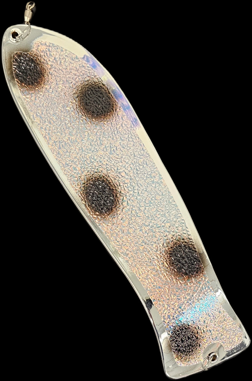 12" Chrome Black Slushie Fish Flasher NO FINS