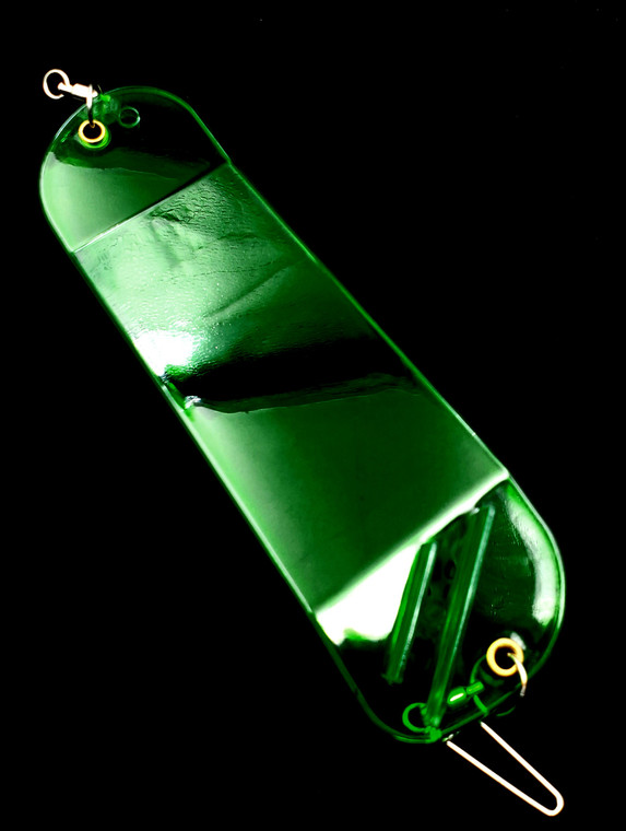 8" Green Flasher Blank w/ 2 fins