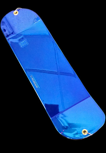 11" Cobalt Blue Chrome Flasher Blank w/ 2 Fins