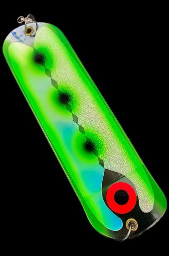 8" Chrome UV/CG Ellipsis Flasher w/ 2 Fins - FlasherTape.Com