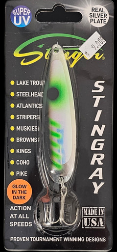 Michigan Stinger UV Green Alewife Stingray Spoon NS276UV