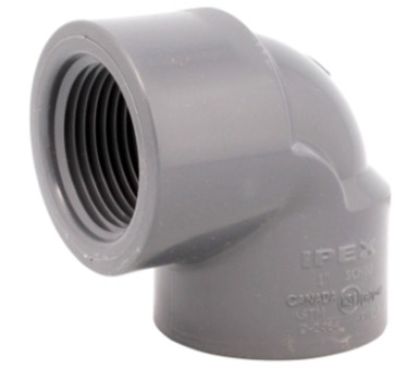 Schedule 80 PVC Threaded 90 Degree Elbow