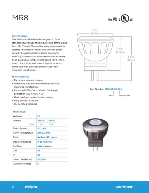 Brilliance LED MR8