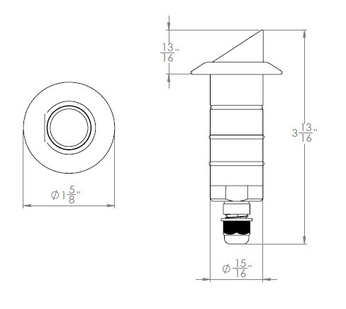 WAC 1″ Inground Recessed Round Shroud