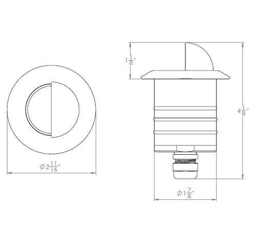 WAC 2″ Inground Recessed Round Scoop