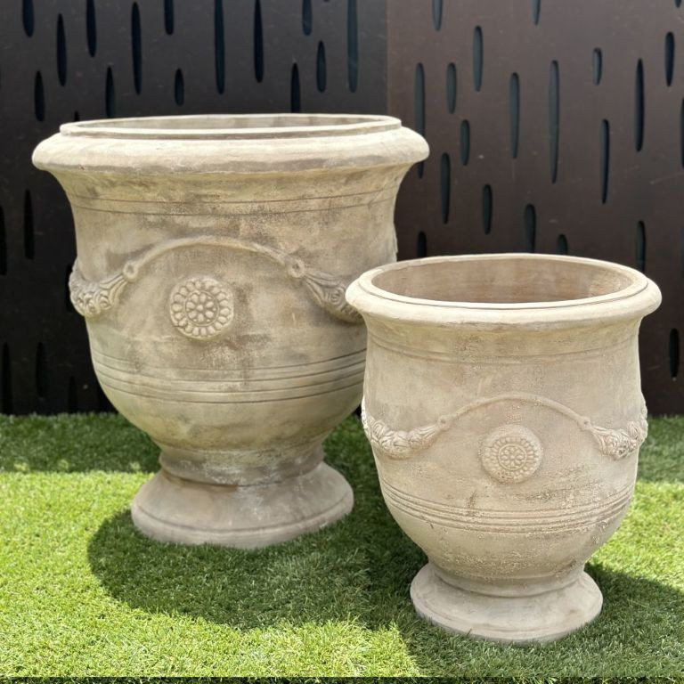 Antique Terracotta Rustic Urn - Four Seasons Nursery