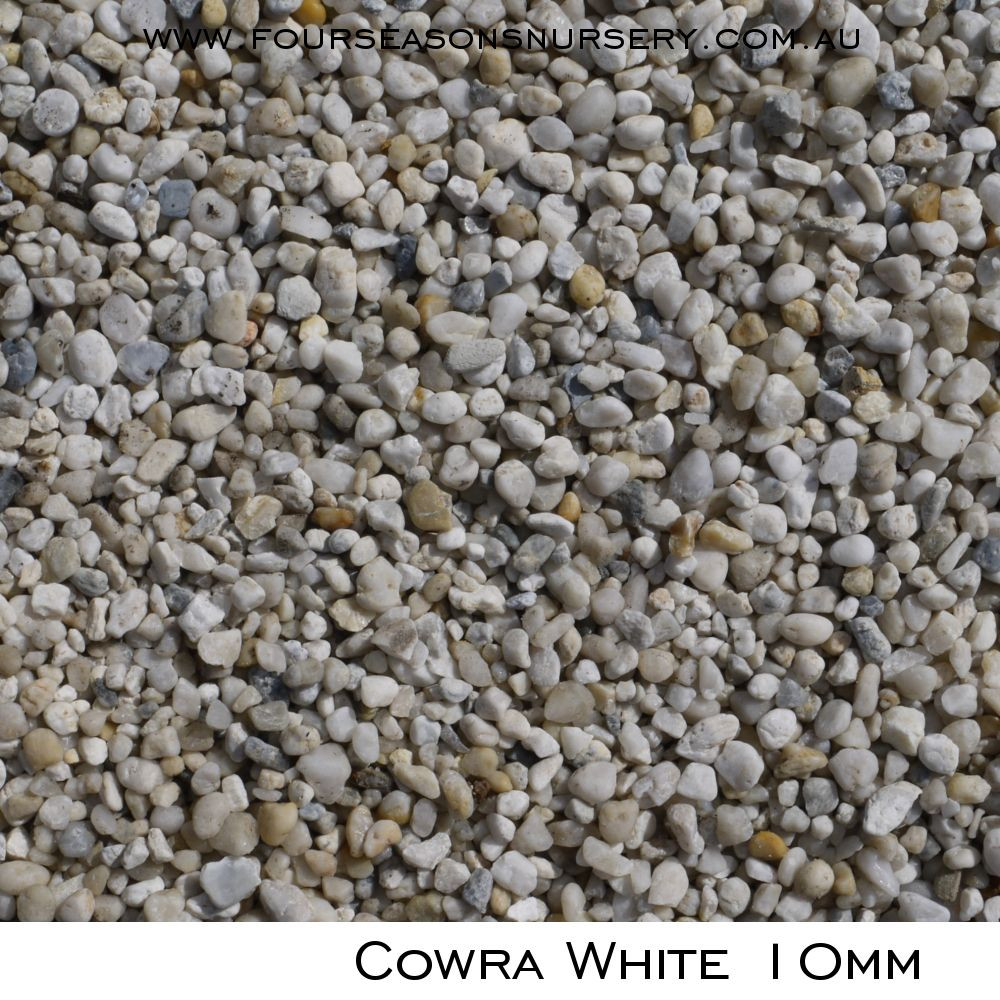 Cowra White Pebble 10mm - Four Seasons Nursery