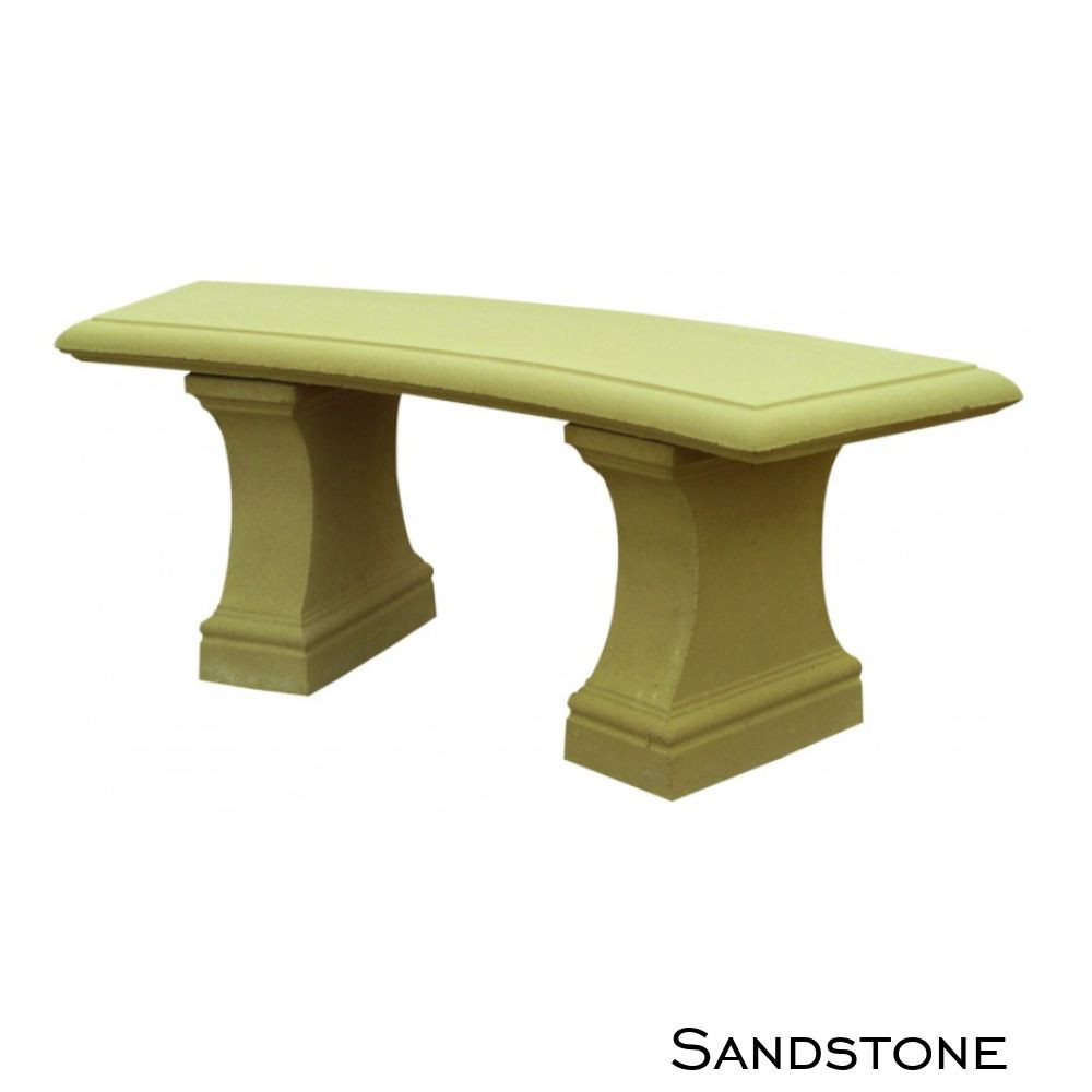 Sandstone Curved Bench Seat - Four Seasons Nursery