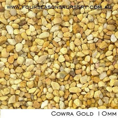 Cowra Gold Pebbles 20kg 10mm - Four Seasons Nursery