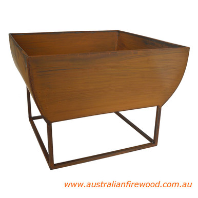 Windermere Square Fire Pit Rus 50cm Rust - Four Seasons Nursery