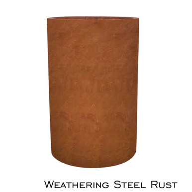Steel Cylinder Pot Plain Rust - Four Seasons Nursery