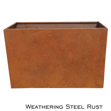 Steel Trough Planter Plain Rust - Four Seasons Nursery