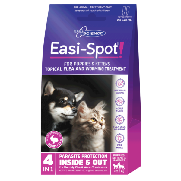 Petscience Easi Spot Kitten Pups 15mg X 2 - Wonderworld Aquarium & Pet ...