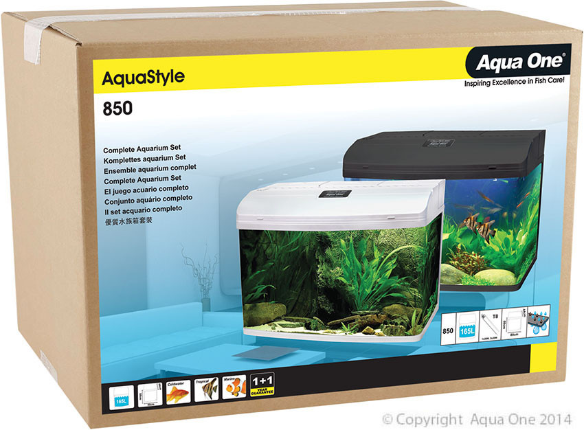 Aqua One Ar850 Aquastyle Tank (Gloss Black) 165L