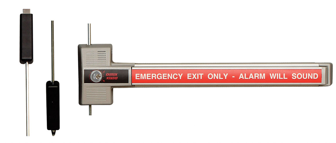 Commercial door alarm, battery alarmed, panic device