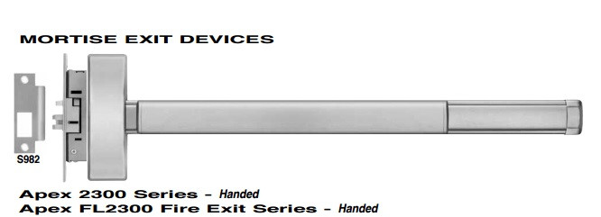Precision Apex 2300 Rim Device - Door Hardware