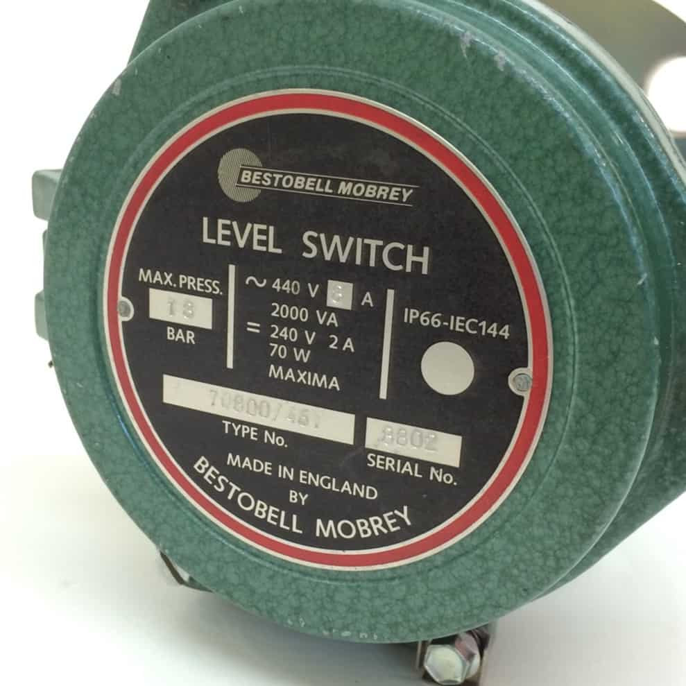 Horizontal Float Switch 70800/467-18bar Bestobell Mobrey 70800-467 ...