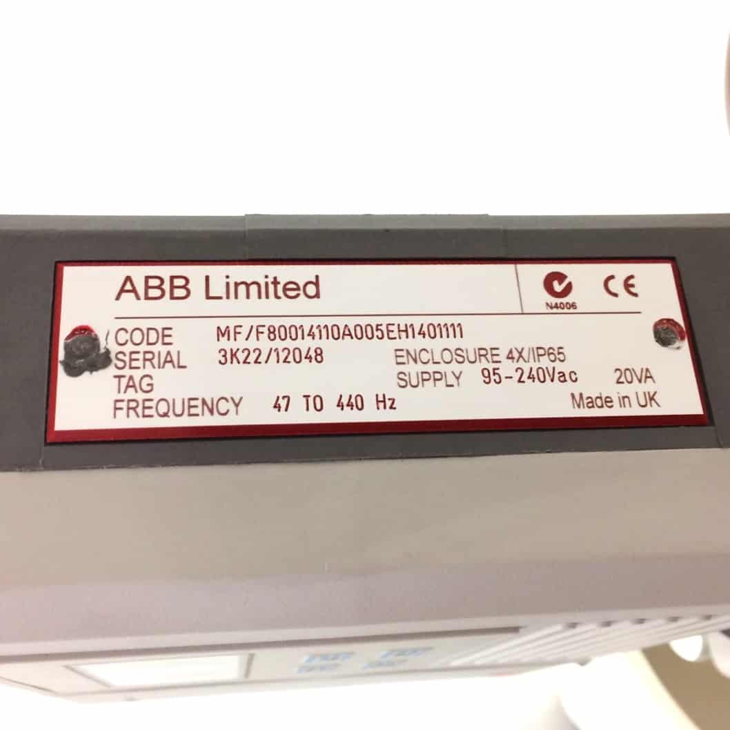 Electromagnetic Flowmeter MF/F800 ABB Magmaster 80mm 3" *New* - Axxa ...