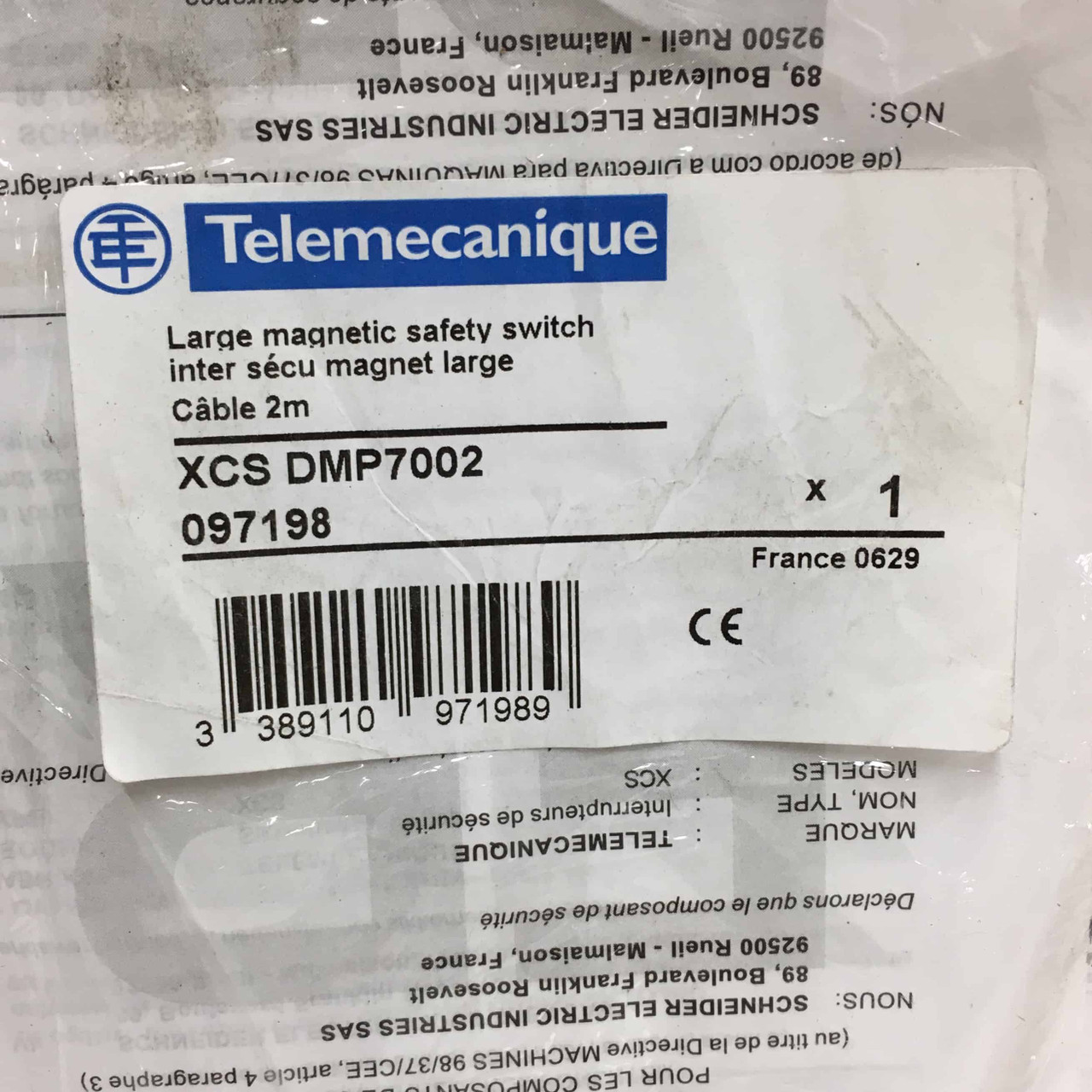 Magnetic Safety Switch XCS-DMP7002 Telemecanique 097198 XCS-ZP1 ...