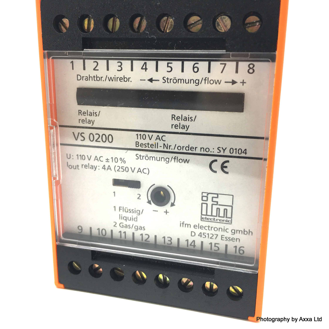 Flow Sensor SY0104 IFM VS-0200-110VAC VS0200 VY31D - Axxa - Motor ...