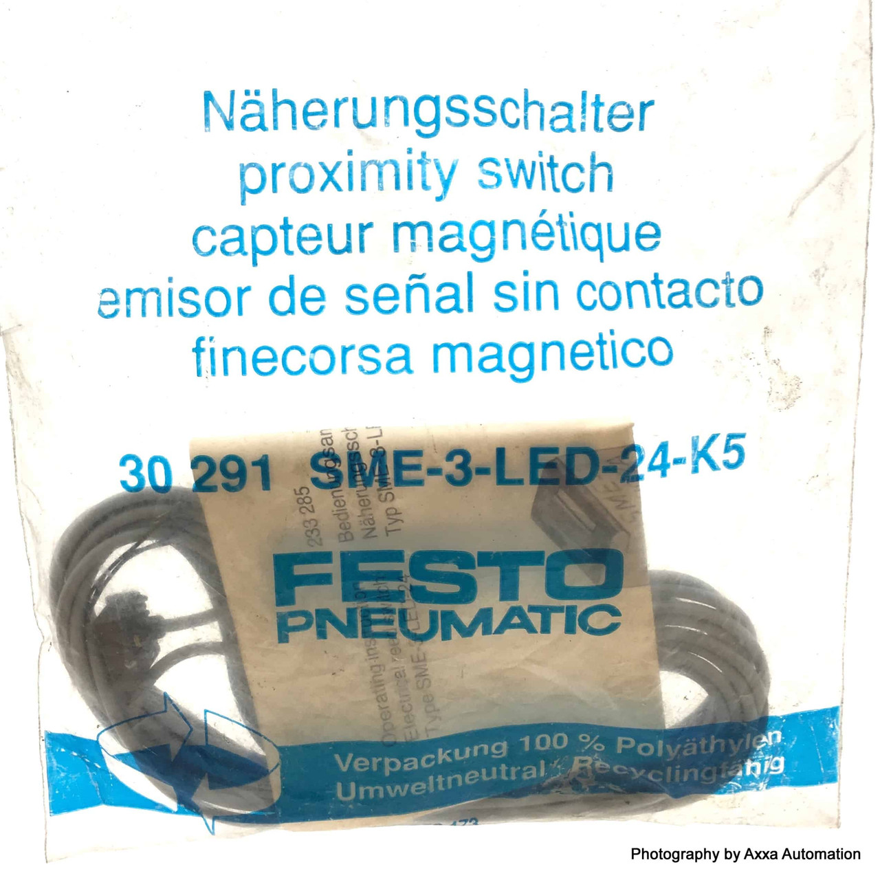 Proximity Sensor 30291 Festo SME-3-LED-24-K5 - Axxa - Motor Control ...