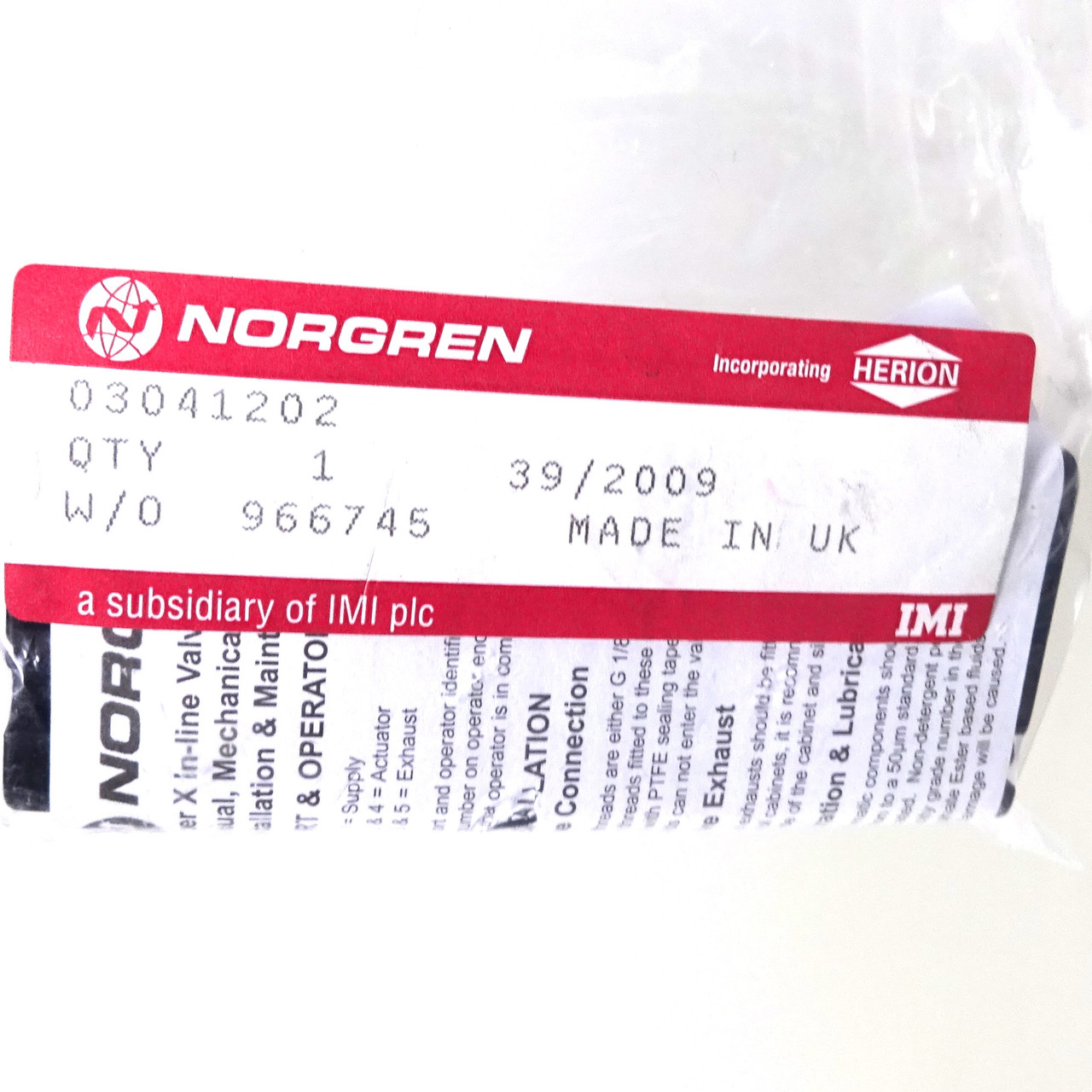 3/2 Pilot Actuated Valve 03041302 Norgren - Axxa - Motor Control ...