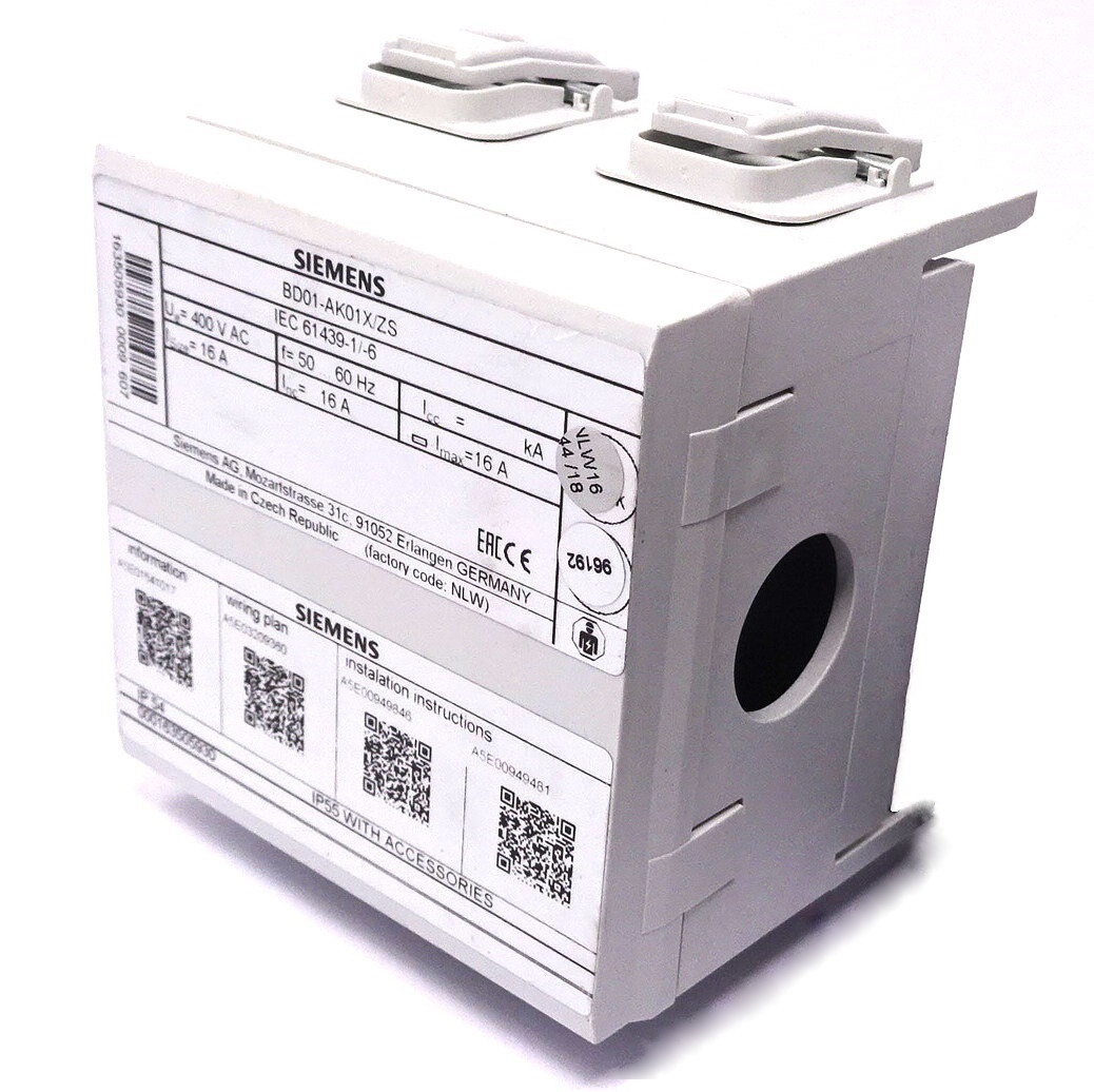 Tap-Off Unit BD01-AK01X/ZS Siemens 400VAC 16A *Used* - Axxa - Motor ...