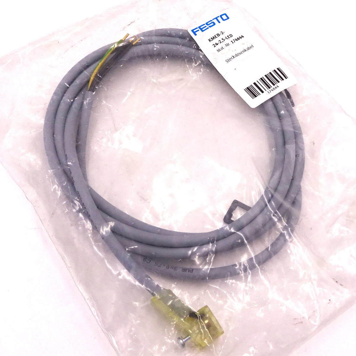 Plug Socket Cable KMEB-2-24-2.5-LED Festo 174844 - Axxa - Motor Control ...