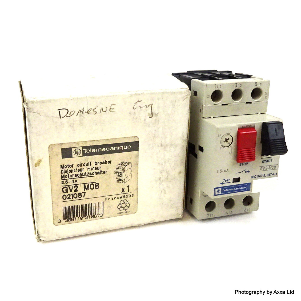 Motor circuit Breaker GV2-M08 Telemecanique 2.5-4.0A 021087 GV2M08 ...
