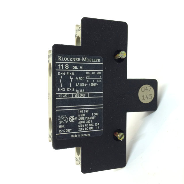Auxiliary Contact 11S-DILM Moeller 11SDILM - Axxa - Motor Control ...