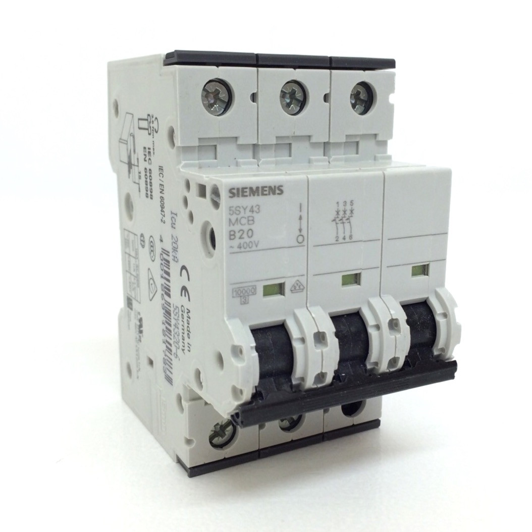 MCB 5SY43-B20 Siemens 3P 20A B Curve 5SY43206 - Axxa - Motor Control ...