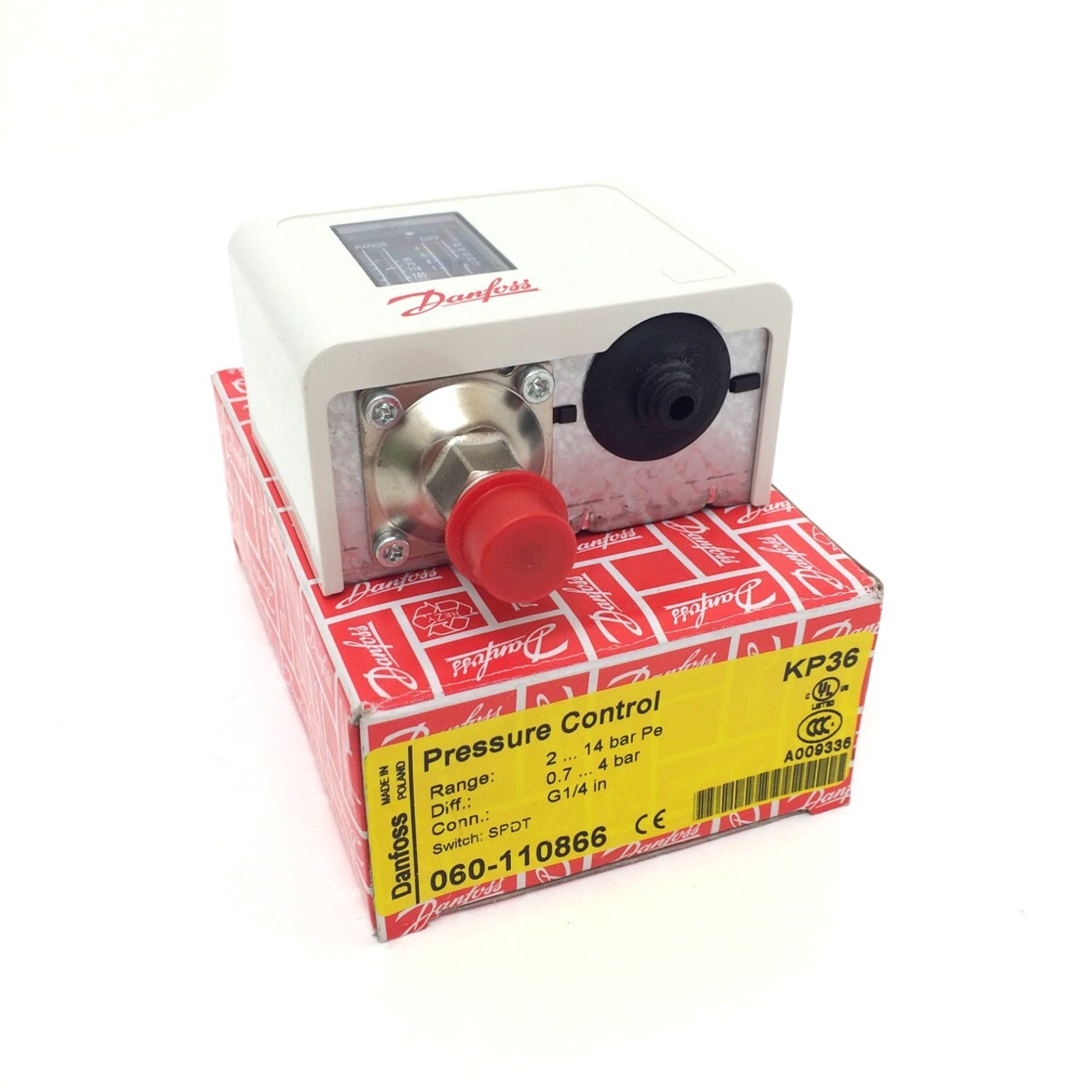 Pressure Switch KP36 Danfoss 2-14bar 060-110866 - Axxa - Motor Control & Automation