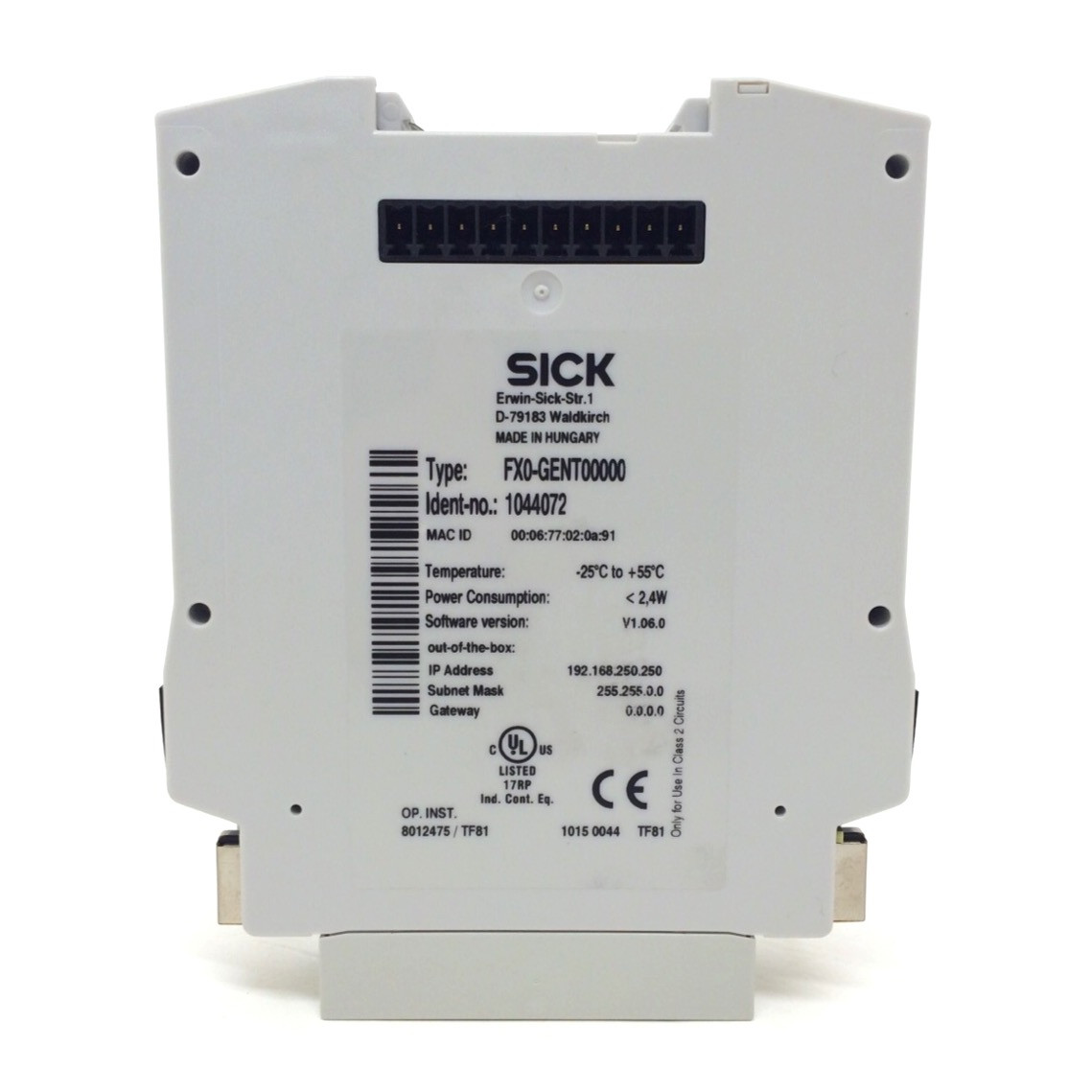 Safety Controller FX0-GENT00000 Sick 1044072 - Axxa - Motor Control ...