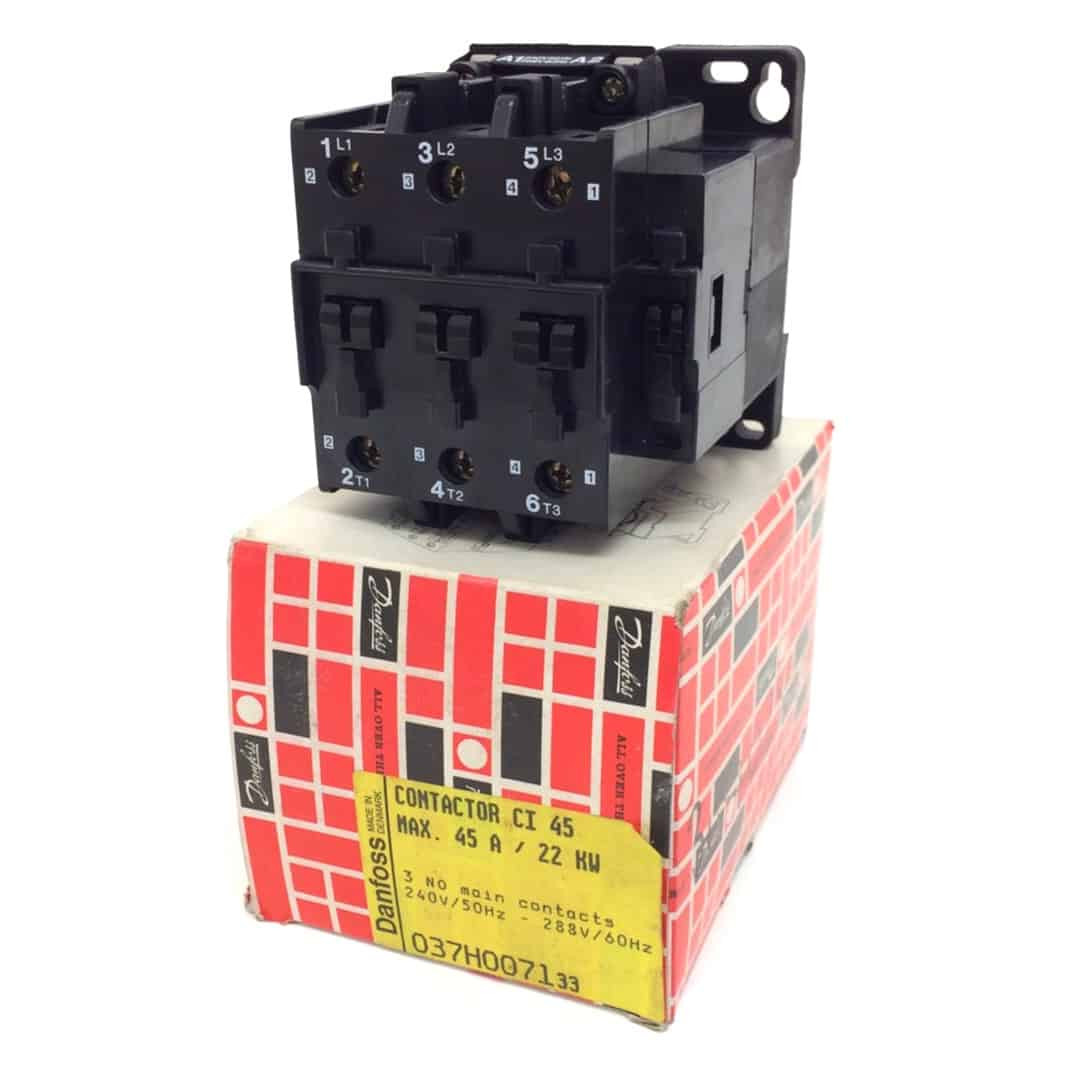 Contactor CI45-240/288VAC Danfoss 22kW 037H007133 - Axxa - Motor ...