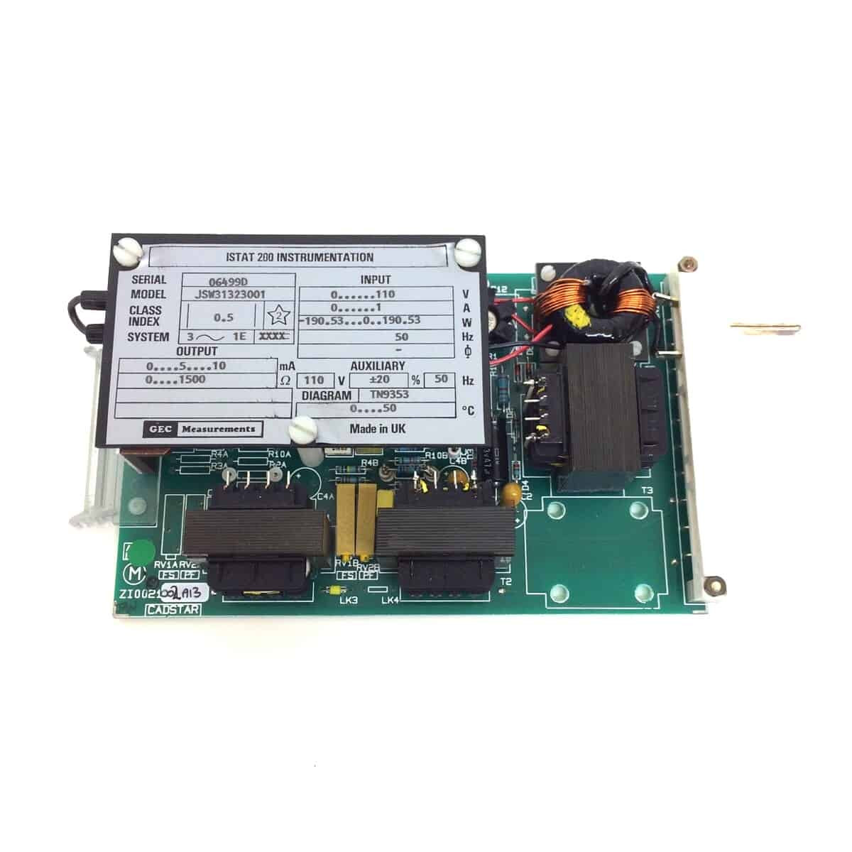 PCB Unit JSW31323001 GEC ISTAT 200 *New* - Axxa - Motor Control ...