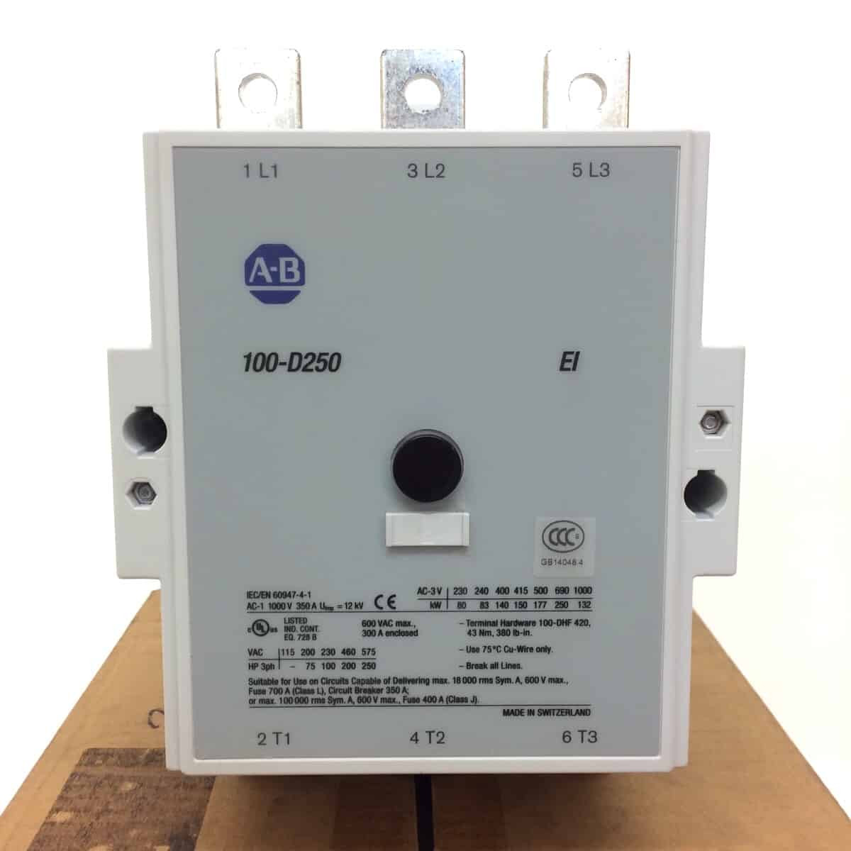 Contactor 100-D250 Allen-Bradley 110-130VAC 140/150kW 100-D250ED11 *New ...