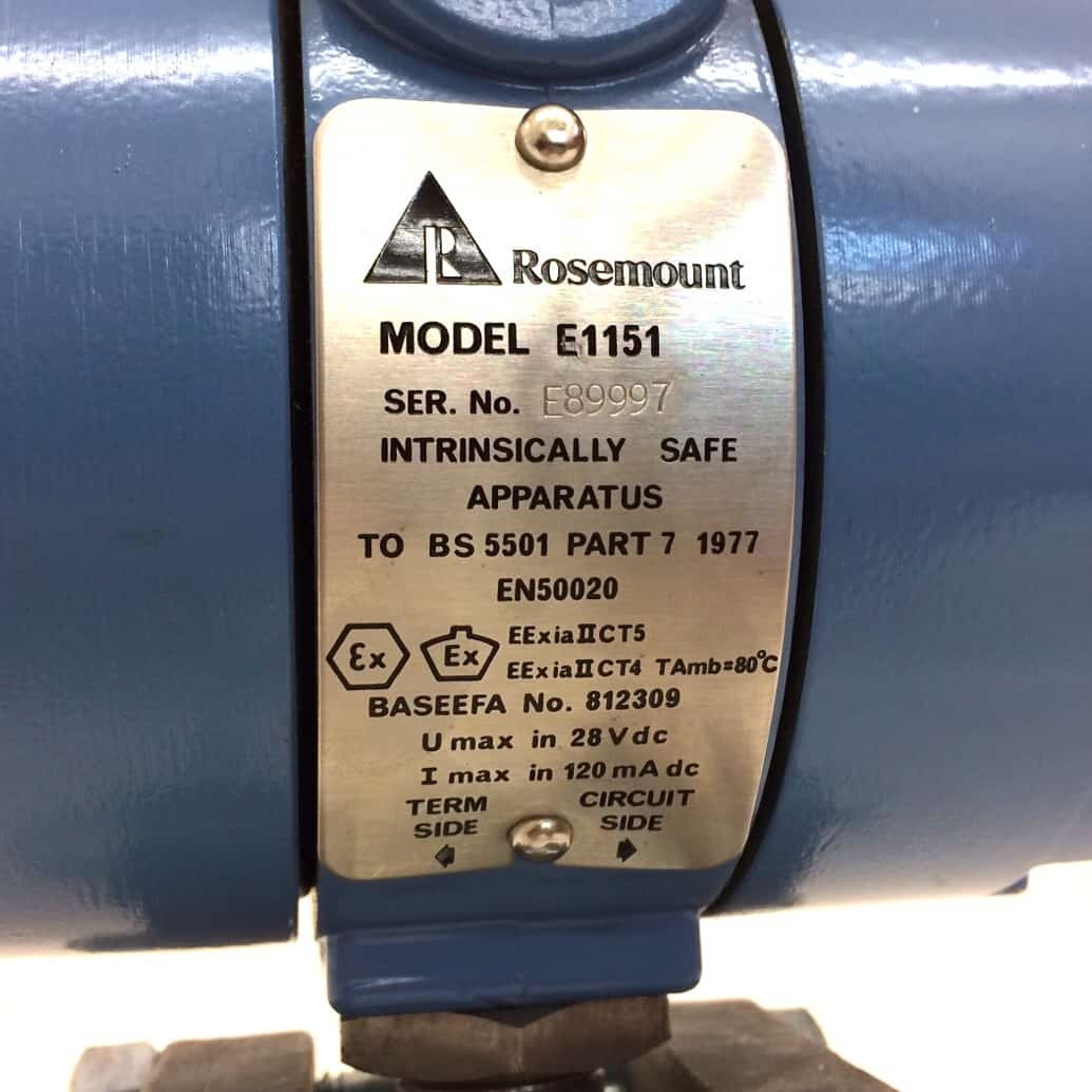 Pressure Transmitter E1151-HP6E22 Rosemount 1151HP *New* - Axxa - Motor ...