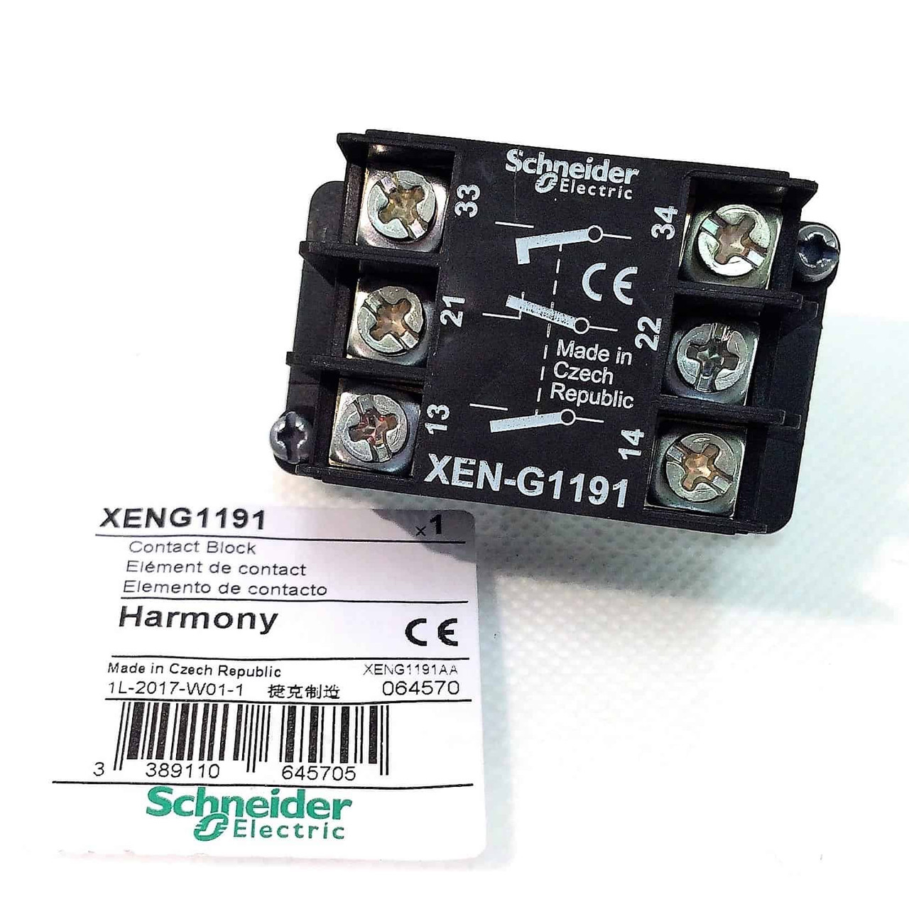 Contact Block XENG1191 Schneider 2NO 1NC for XACA XACA9 064570 - Axxa ...