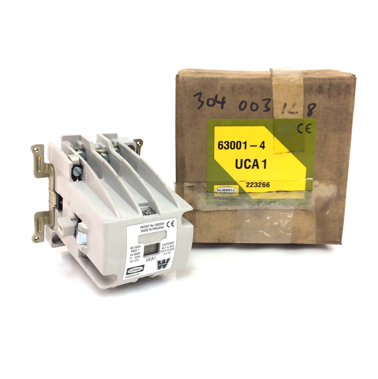 Contactor 63001-4 Watford Hubbell 11kW 415VAC UCA1-415V UCA-1 - Axxa ...