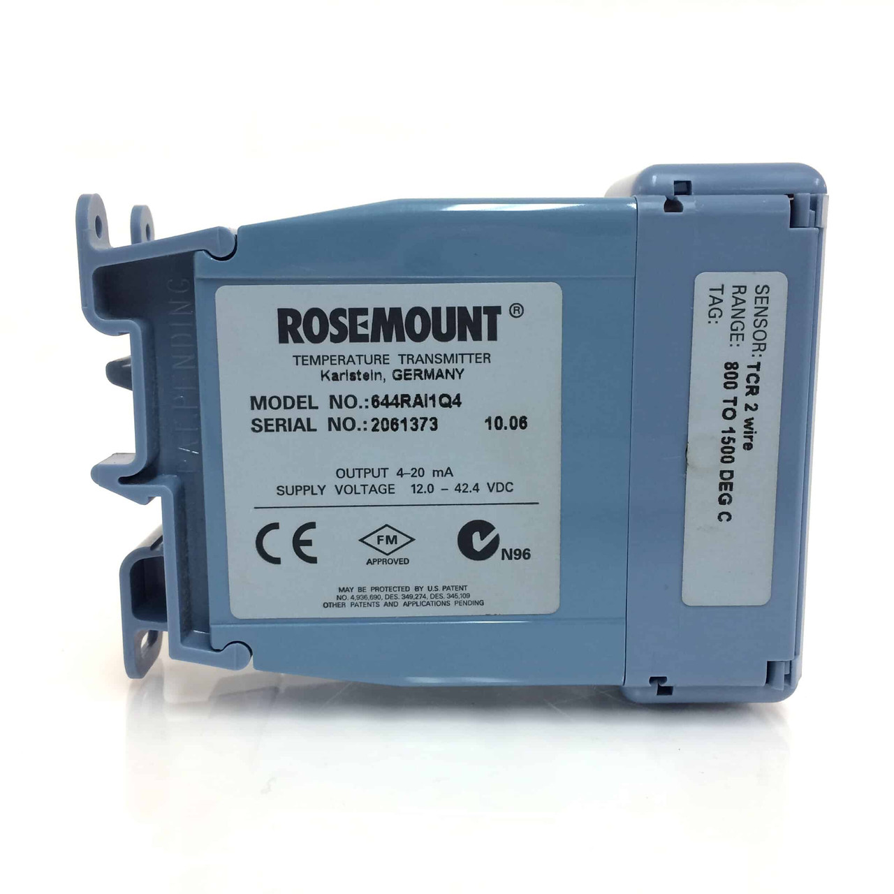 Temperature Transmitter 644RAI1Q4 Rosemount 644R-A-I1-Q4 - Axxa - Motor ...