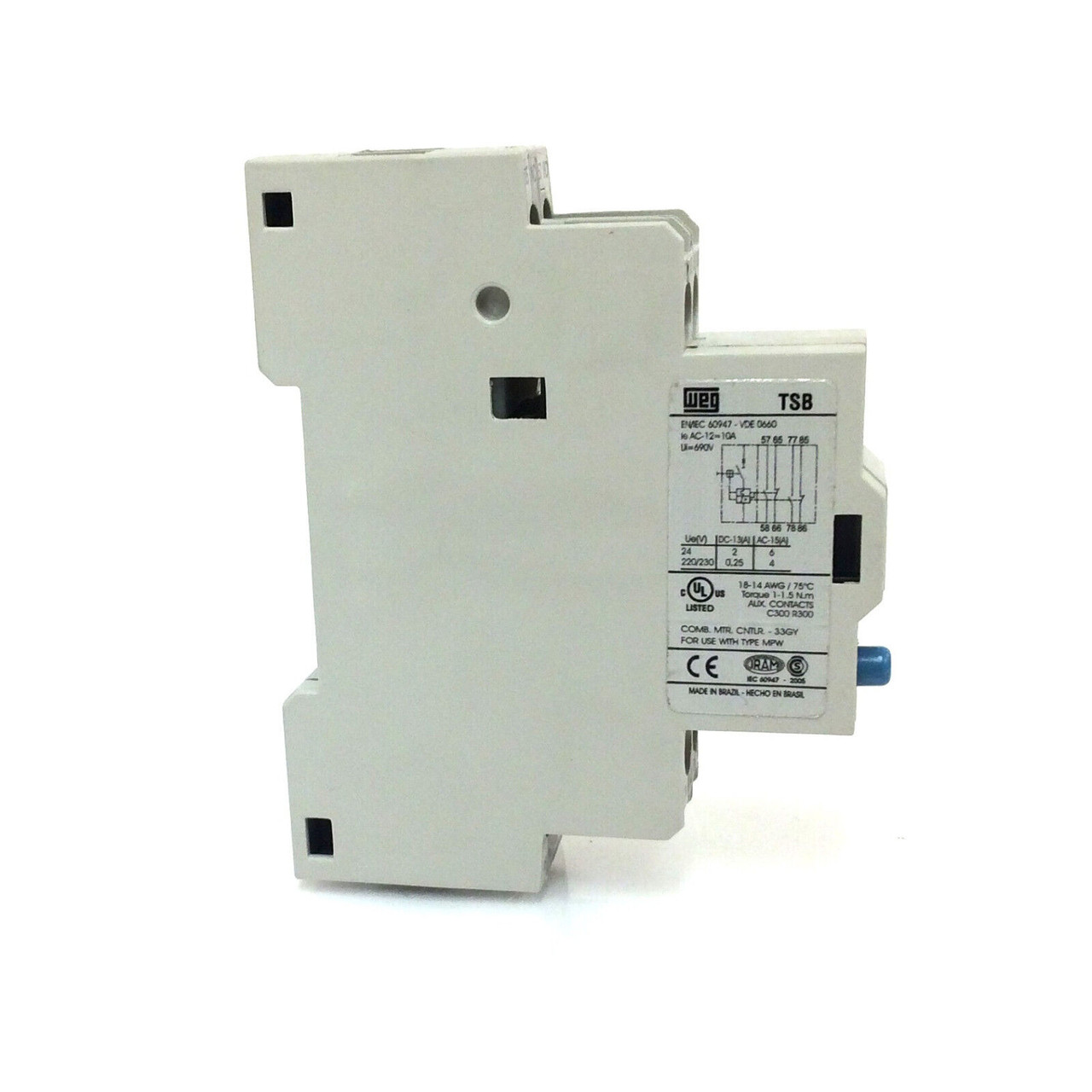Contact Block TSB-22 Weg Side Mount TSB22 *New* - Axxa - Motor Control ...