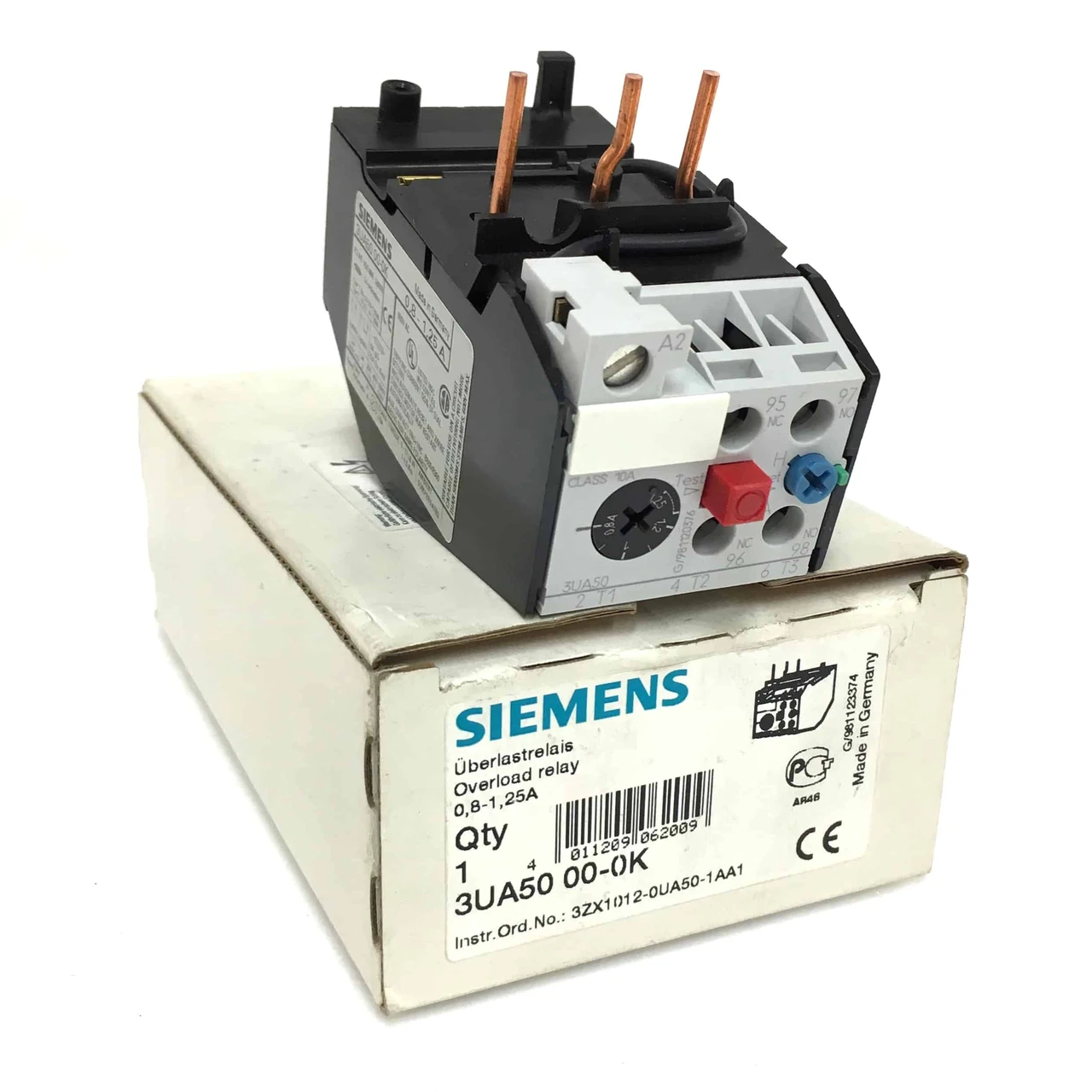 Overload Relay 3UA5000-0K Siemens 0.8-1.25A 3UA50-00-0K - Axxa - Motor ...