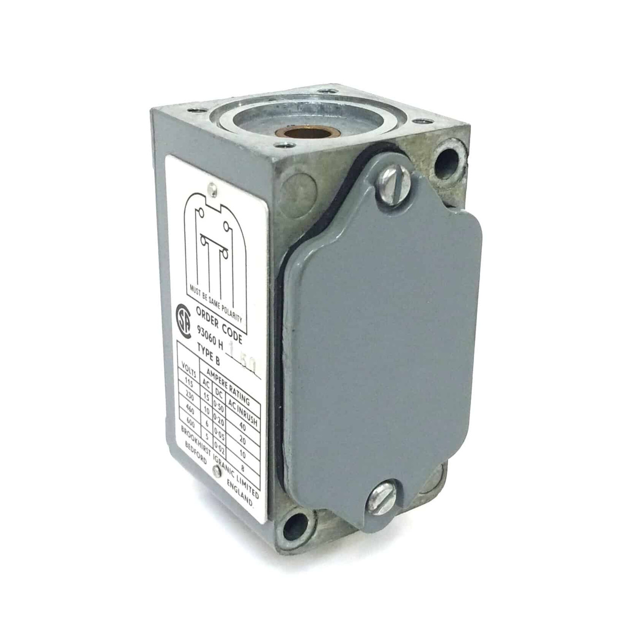 Limit switch body 93060H150 Brookhurst Igranic Type B 93060-H150 - Axxa ...