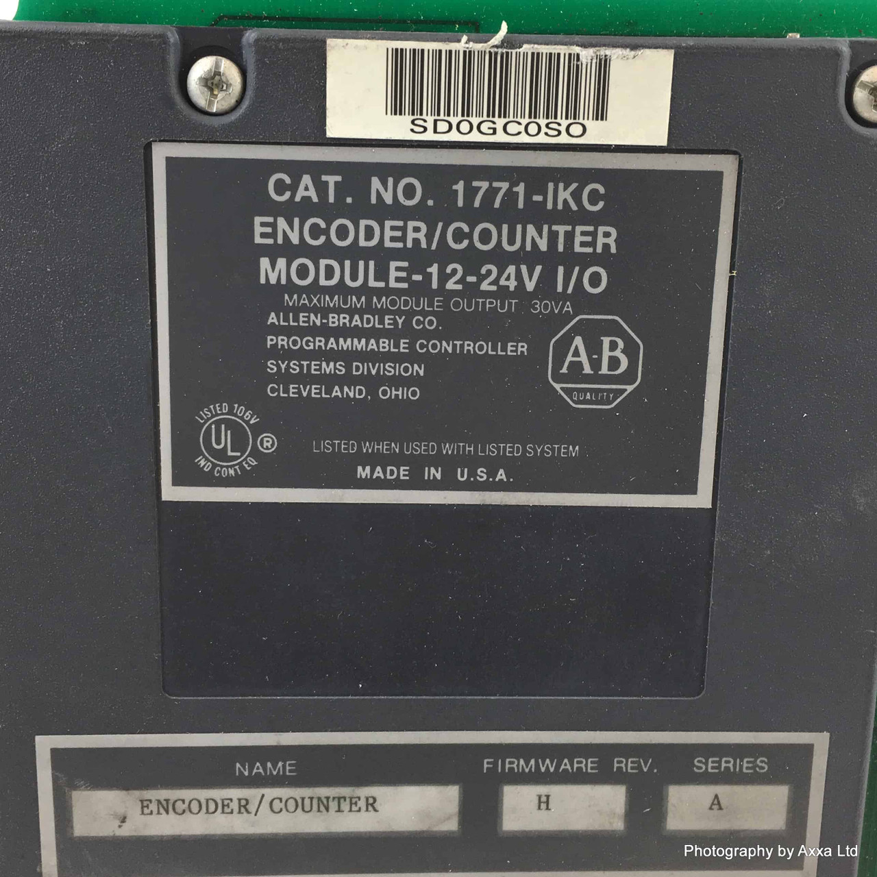 Encoder/Counter Module 1771-IKC Allen Bradley 1771IKC *Used* - Axxa ...