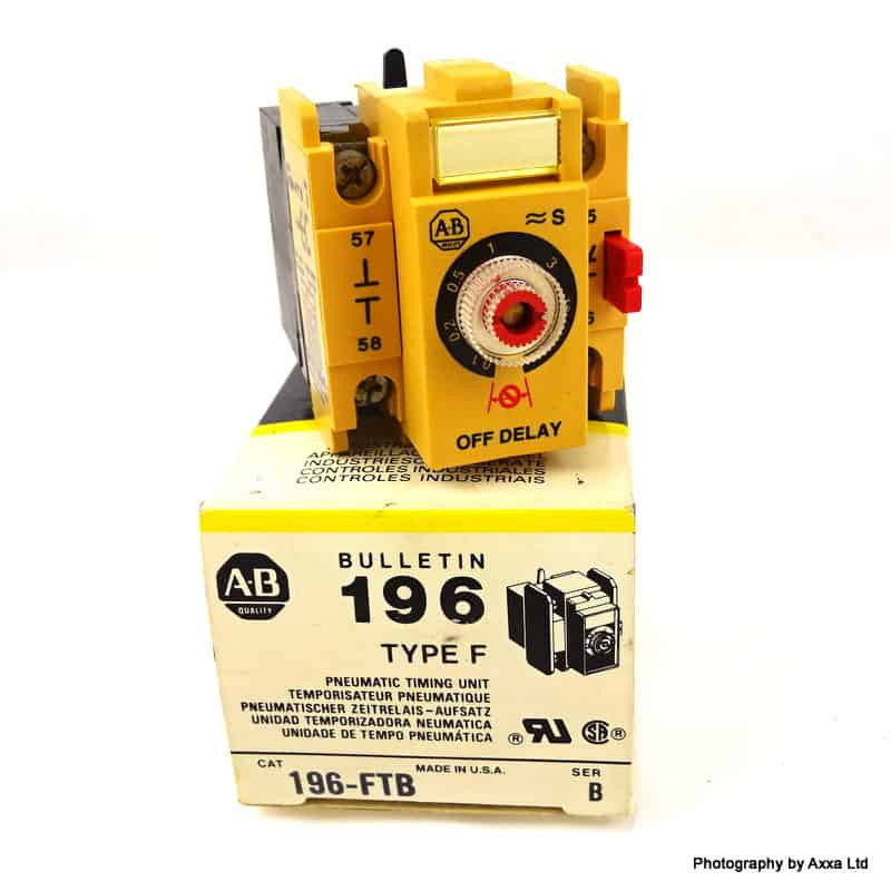 Pneumatic Timing Unit 196-FTB Allen-Bradley 196FTB - Axxa - Motor ...