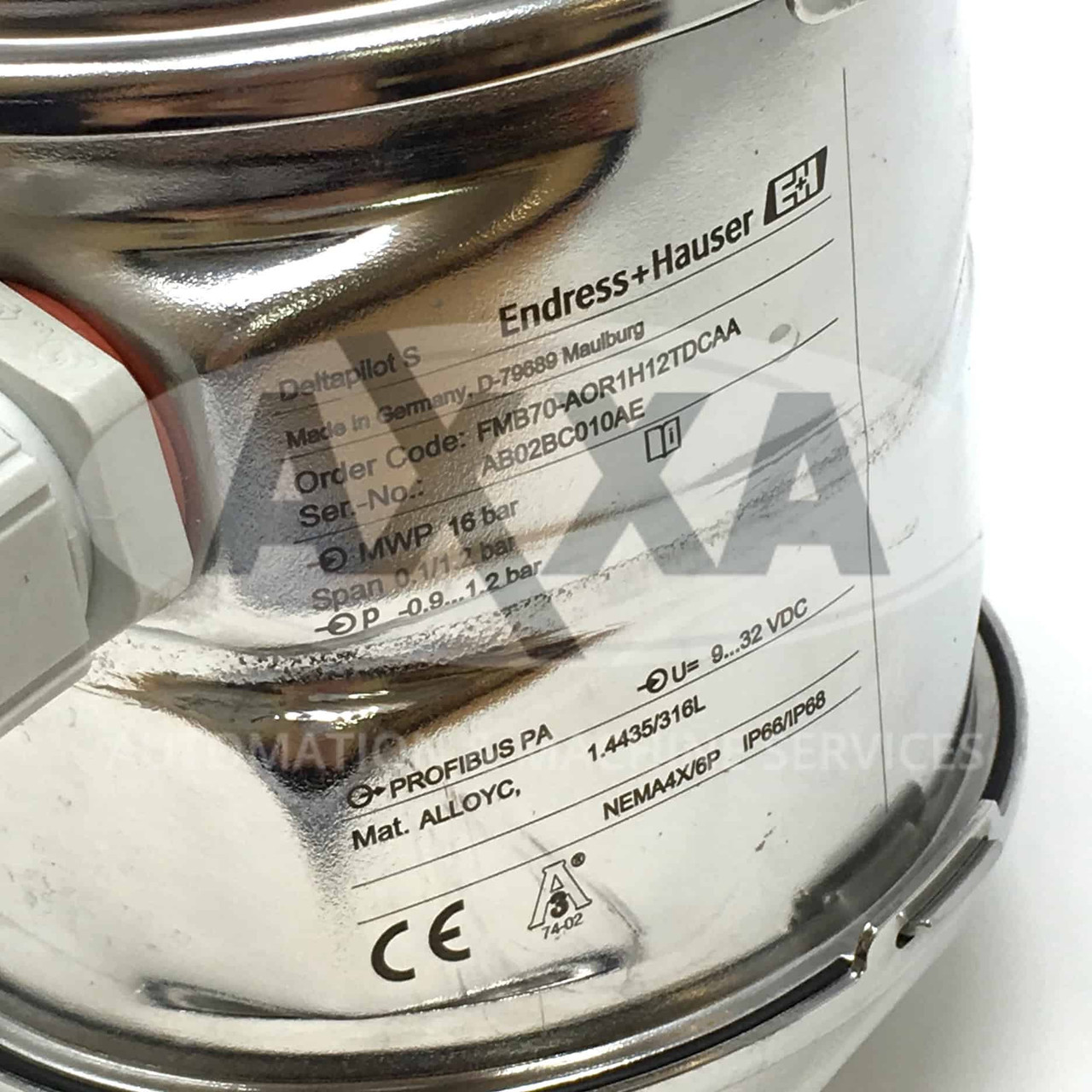 Hydrostatic Transmitter Deltapilot S FMB70-AOR1H12TDCAA Endress ...