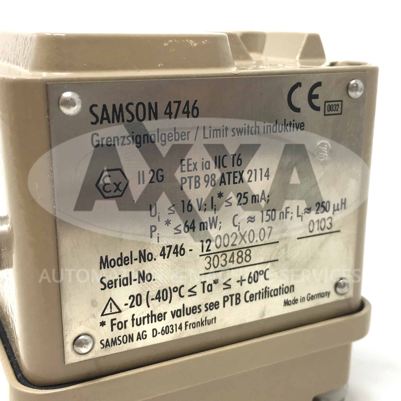 Limit Switch 4746-12002X0.07-0103 SAMSON 4746 - Axxa - Motor Control ...