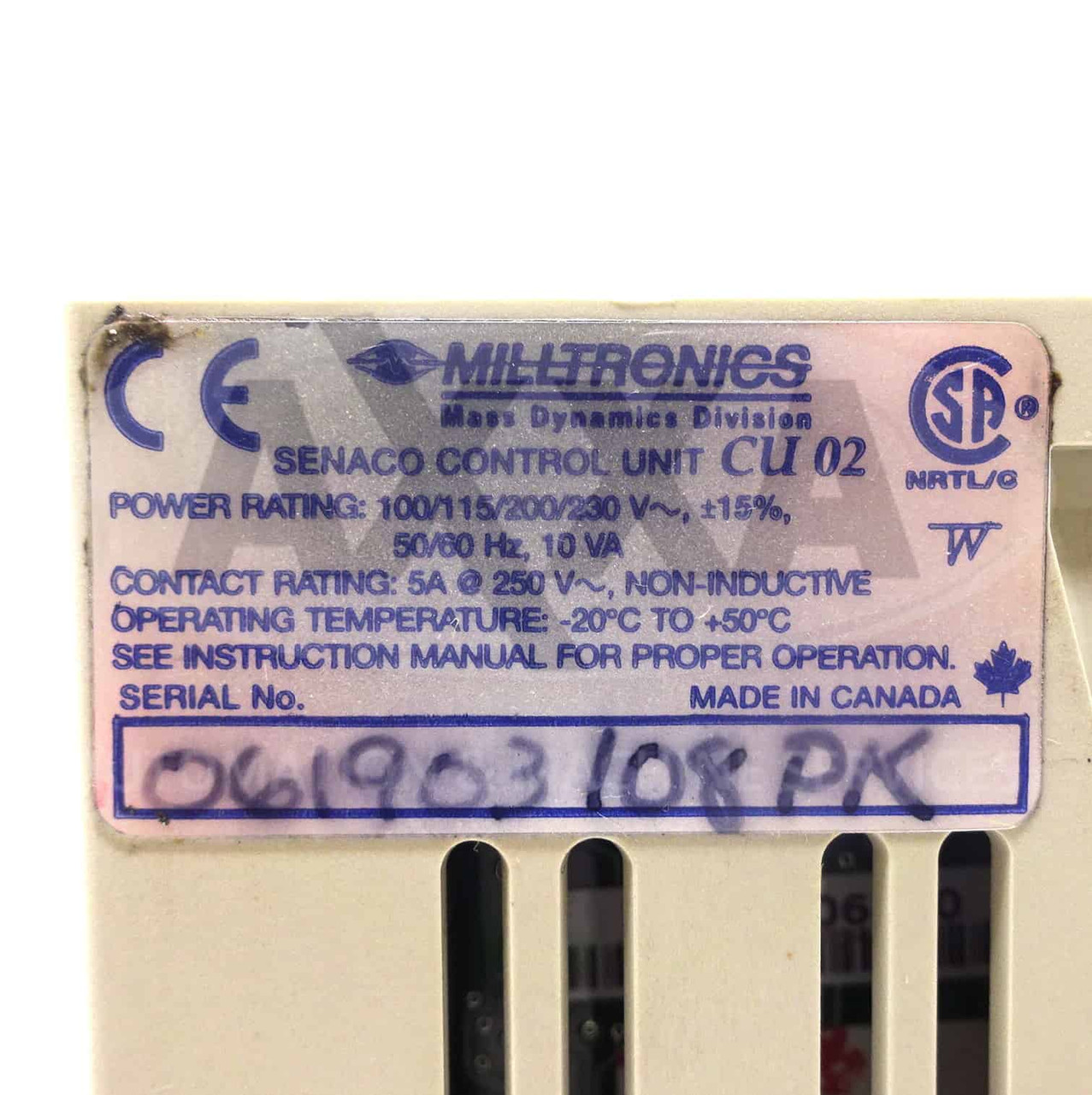 Control Unit CU-02 Milltronics CU02 *NEW* - Axxa - Motor Control ...